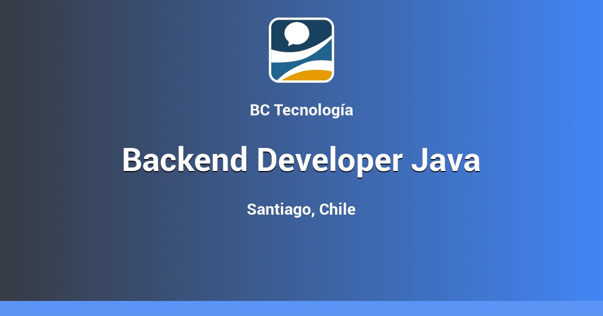 Backend Developer Java - Santiago
