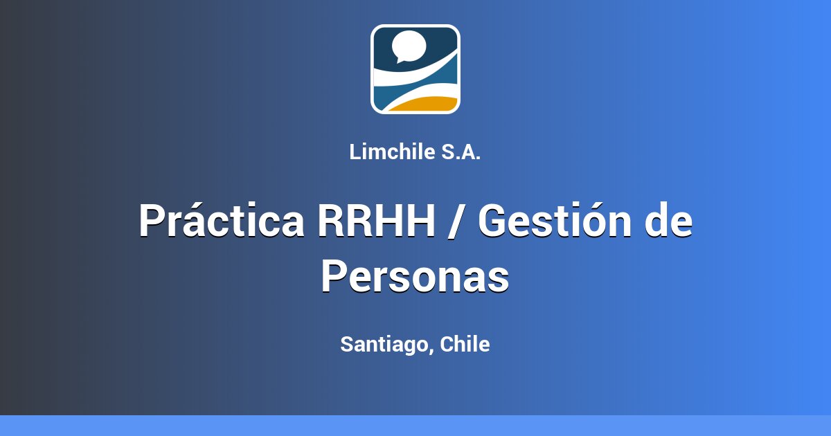 Práctica RRHH / Gestión de Personas - Santiago