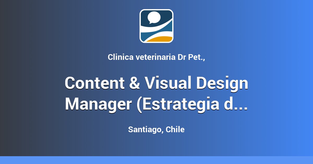 Content & Visual Design Manager (Estrategia de contenido y diseño ...